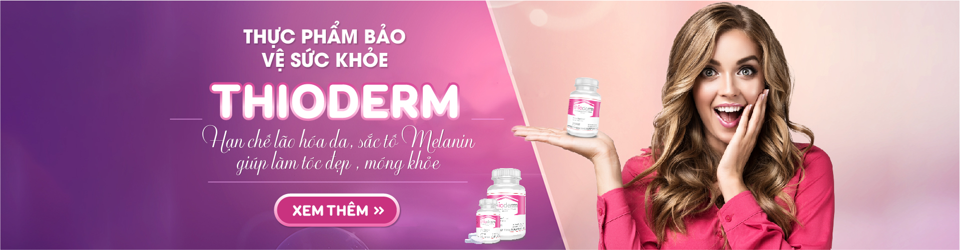 Viên ngậm Thioderm trắng da làm đẹp cơ thể 30 viên
