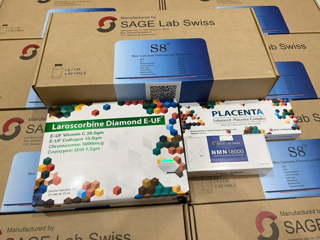 Bộ 4 sản phẩm truyền trắng S8 SAGE Lab Swiss Thụy Sĩ