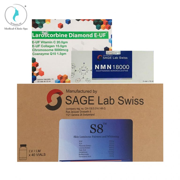Bộ truyền trắng SAGE Lab Swiss S8 + NMN 18000 + Laroscorbine Diamond E ...