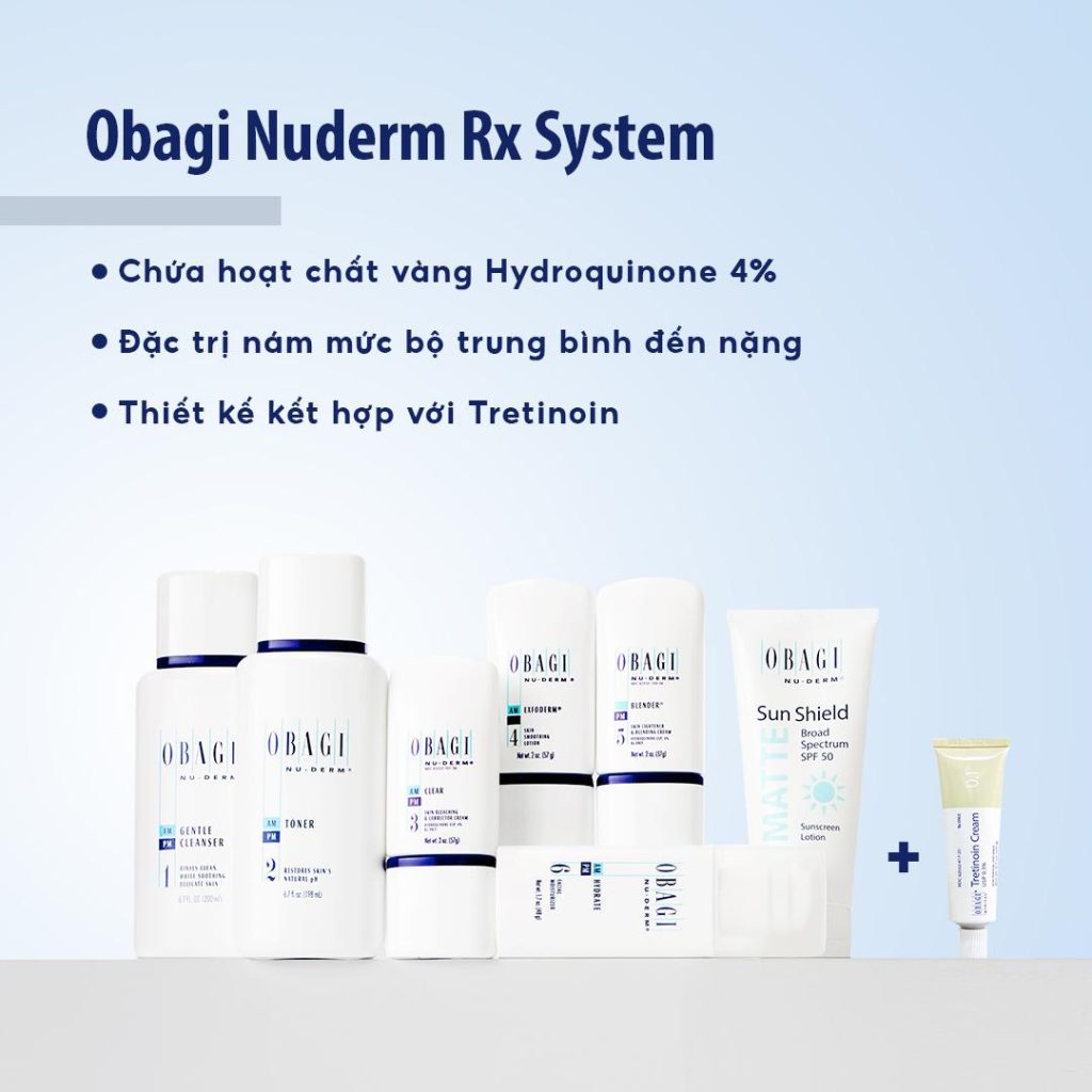 QUY TRÌNH OBAGI NUDERM TRỊ NÁM CHUẨN Y KHOA