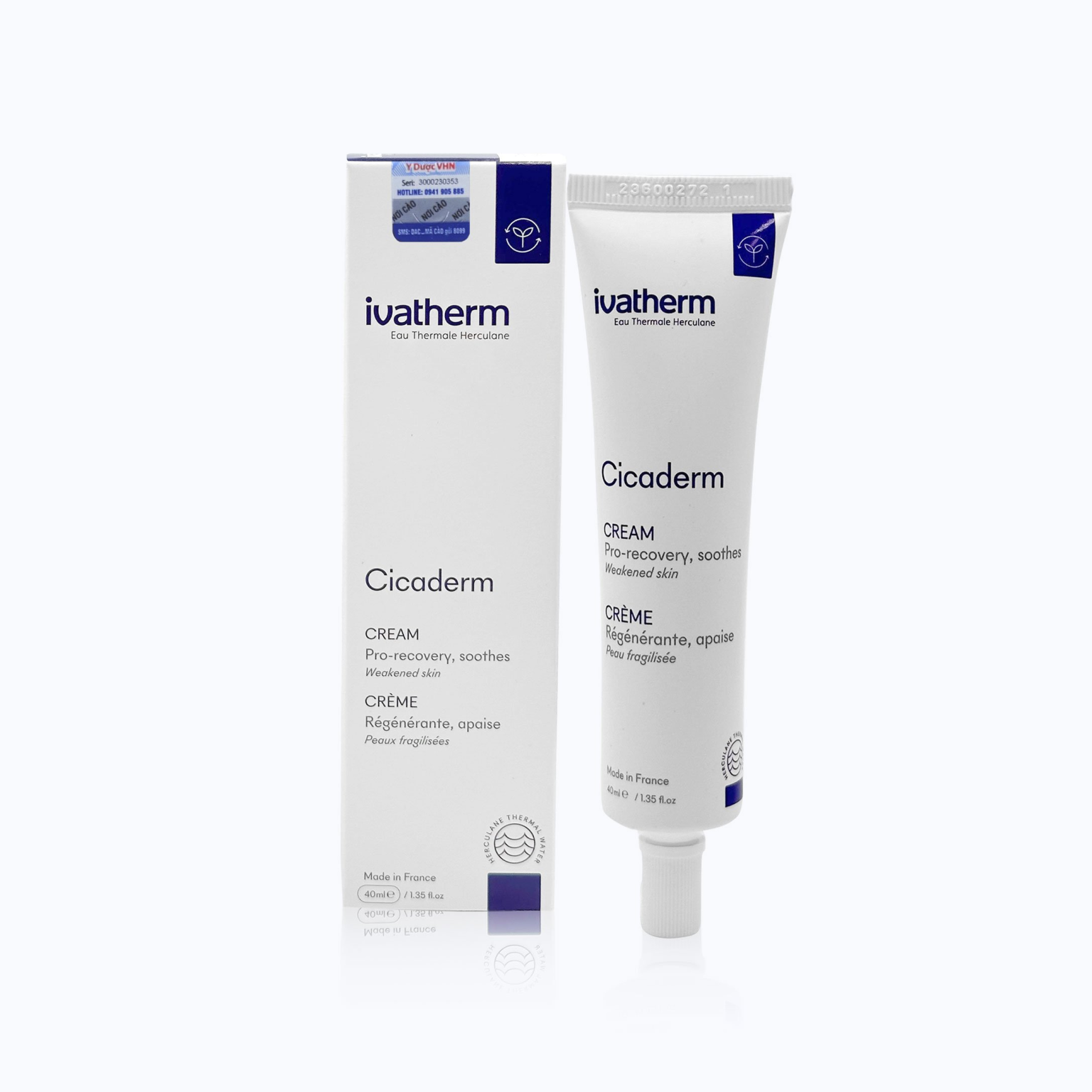 Ivatherm Cicaderm Cream Kem tái tạo và ngăn ngừa sẹo 40ml