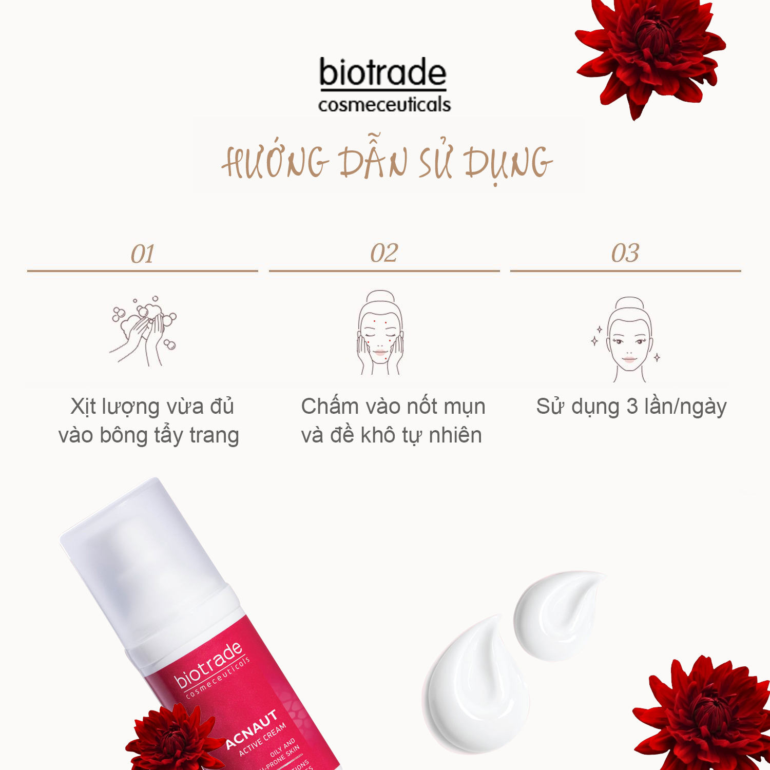 HƯỚNG DẪN SỬ DỤNG BIOTRADE ACNAUT ACTIVE LOTION TRỊ MỤN HIỆU QUẢ