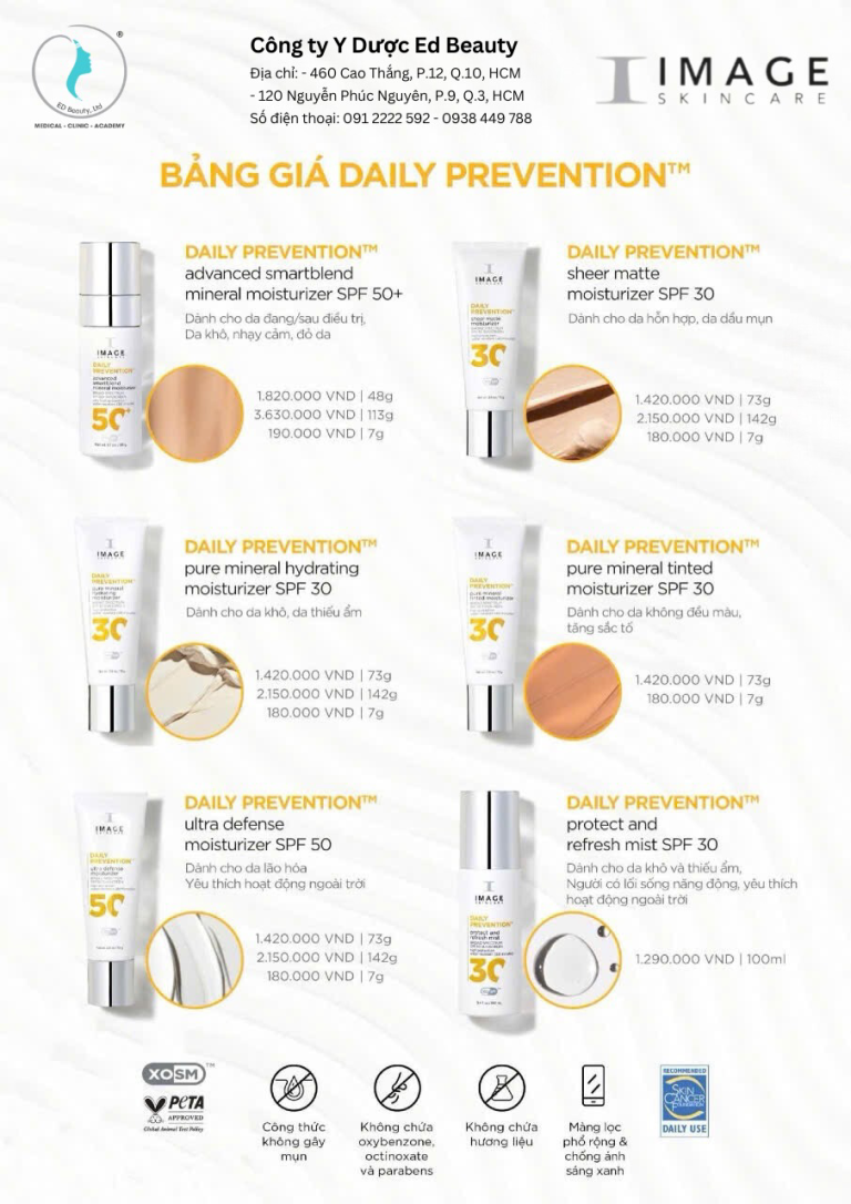 BẢNG GIÁ KEM CHỐNG NẮNG IMAGE DAILY PREVENTION MẪU MỚI 2024 | Edbeauty